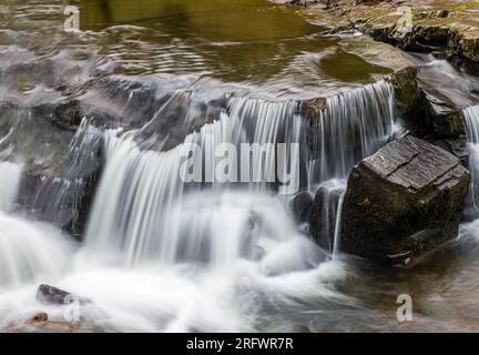 River waterfall coming down with a little water Stock Photo - Alamy