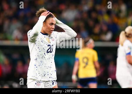 Melbourne, Australia, 6 August, 2023. Trinity Rodman of USA and Jonna ...