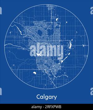 City map Calgary, travel vector poster design Stock Vector Image & Art ...