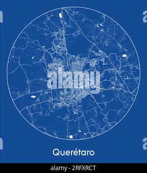 City Map Queretaro Mexico North America vector illustration Stock ...
