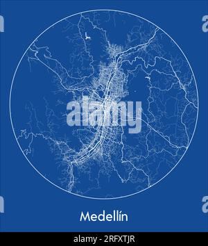 City Map Medellín Colombia South America vector illustration Stock ...