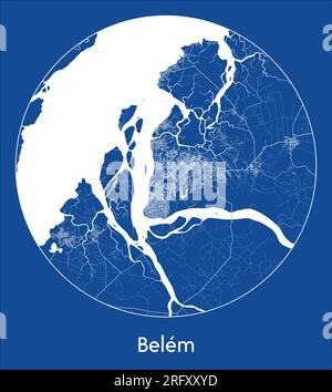 City Map Belem Brazil South America vector illustration black white ...