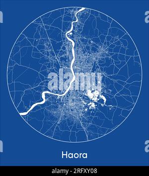 City Map Asia India Haora vector illustration Stock Vector Image & Art ...