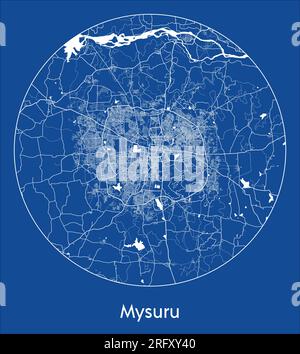 City Map Mysuru India Asia vector illustration Stock Vector Image & Art ...