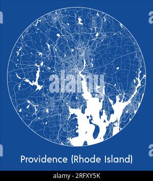 Urban city vector map of Providence, Rhode Island. Vector illustration ...