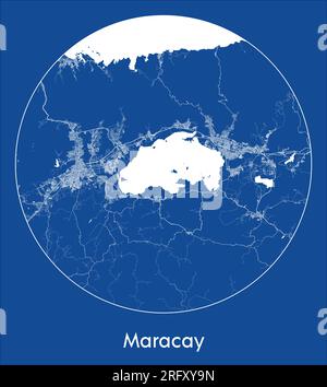 City Map Maracay Venezuela South America vector illustration black ...