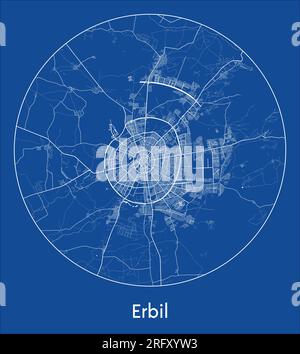 City Map Asia Iraq Erbil vector illustration Stock Vector Image & Art ...