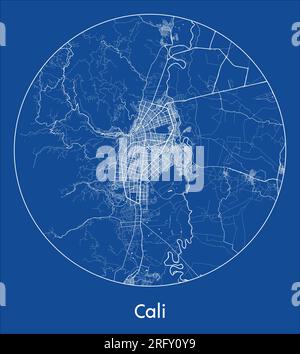 City Map Cali Colombia South America vector illustration Stock Vector ...