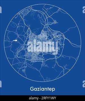 City Map Gaziantep Turkey Asia vector illustration Stock Vector Image ...