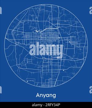 City Map Asia China Anyang vector illustration Stock Vector Image & Art ...