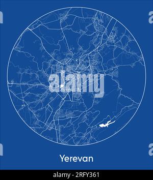 Urban city vector map of Yerevan. Vector illustration, Yerevan map ...