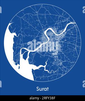 City Map Asia India Surat vector illustration Stock Vector Image & Art ...