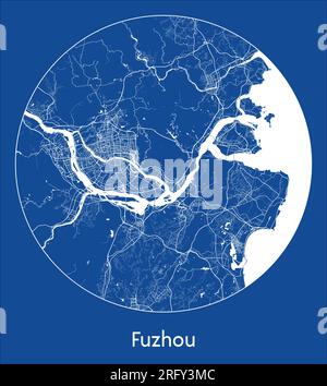 City Map Fuzhou China Asia vector illustration Stock Vector Image & Art ...