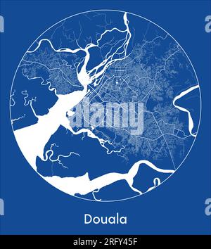 City Map Africa Cameroon Douala vector illustration Stock Vector Image ...