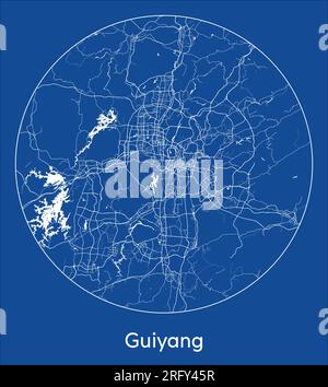 City Map Asia China Guiyang vector illustration Stock Vector Image ...