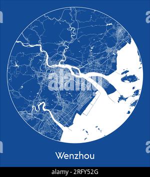 City Map Asia China Wenzhou vector illustration Stock Vector Image ...