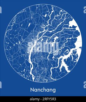 City Map Nanchang China Asia vector illustration Stock Vector Image ...