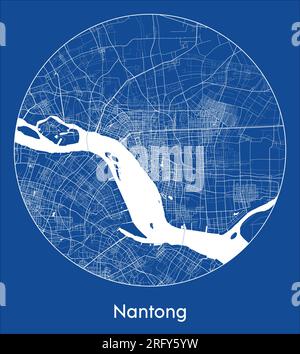 City Map Nantong China Asia vector illustration Stock Vector Image ...