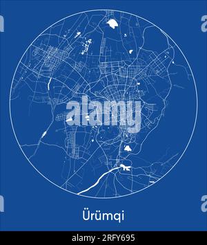 City Map Asia China Ürümqi vector illustration Stock Vector Image & Art ...