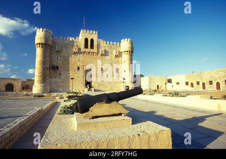 The architecture of Citadel and Fort Qaitbey at the Al Corniche Road in ...