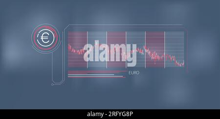 Simple infographic of falling euro exchange rate Stock Photo - Alamy