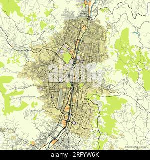 Medellin City (Republic of Colombia, Antioquia Department) map vector ...