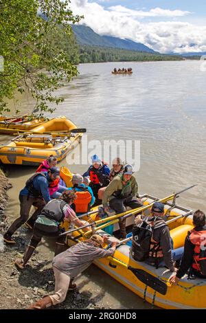 Rafting on the Chilkat River, Chilkat Bald Eagle Preserve Stock Photo ...