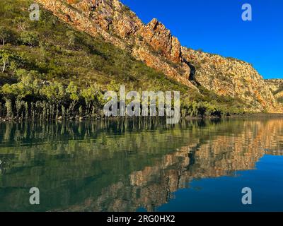 The stunning sandstone layers of Cyclone creek off Talbot Bay ...