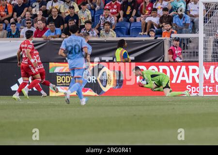 Goalkeeper Matt Freese (49) of NYCFC saves during MLS regular season ...