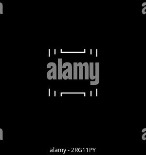 Modern GUI rectangle aim, sight, HUD reticle, cyberpunk aesthetics ...