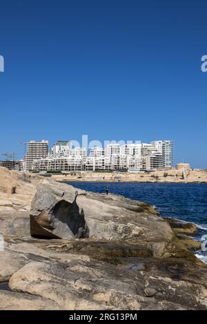 Sea, rocky coast and resort city. Agia Napa, Cyprus Stock Photo - Alamy