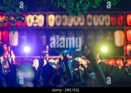 Fans, August 6, 2023 - Nakano Bon Dance Festival 2023 held in Nakano in ...