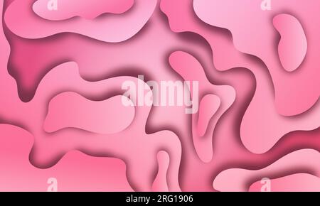 Papercut multi layers pink color texture background. Abstract ...