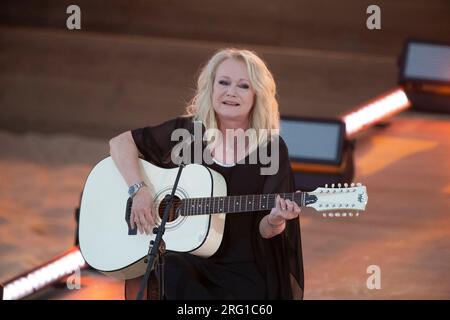 German pop singer Nicole on 22 May 1991 in Berlin. With the song "Ein ...