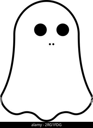 Funny halloween ghost icon, flat style Stock Vector Image & Art - Alamy