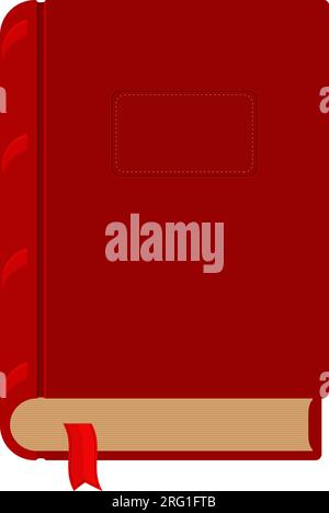 Bookmark icon flat vector. Dictionary book. Read element isolated Stock ...