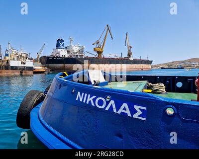 ONEX Syros shipyard, Ermopouli, Syros island, Greece, Southern Europe ...