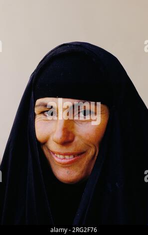Portrait of a Marsh Arab woman living in Baghdad Iraq 1980s 1984. HOMER ...