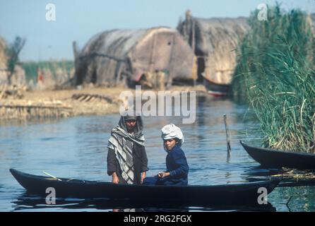 Mesopotamian / Iraqi Marshes with the so called Marsh Arabs Stock Photo ...