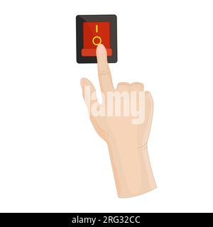 The pause button hand press Stock Vector Image & Art - Alamy