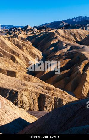Erosional rock formations in the Amargosa Range at Zabriskie Point ...