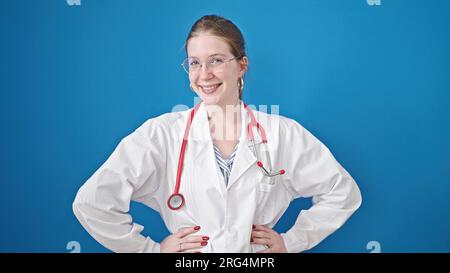 Happy young doctor saying Ok isolated on a white background Stock Photo ...