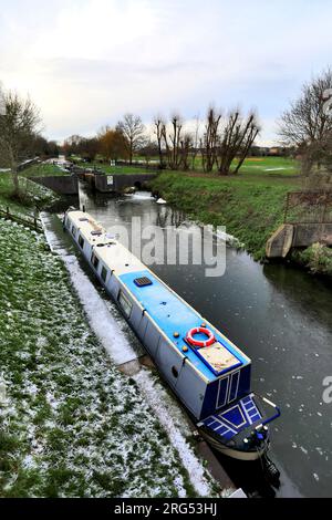 Ashline Lock, Briggate River, Whittlesey, Cambridgeshire, UK Stock ...