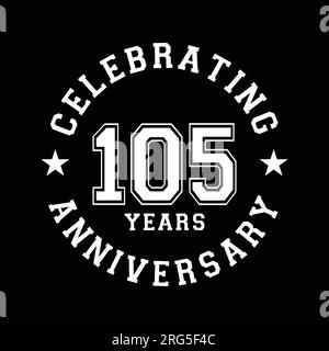 105 years anniversary celebration design template. 105th anniversary ...