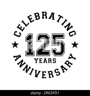125 years anniversary celebration design template. 125th vector and ...