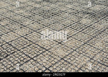 plastic reinforcement. Polymer geogrid Stock Photo - Alamy