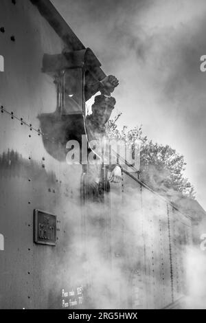 Historic steam train in the Sienese countryside, Tuscany,Italy, Europe ...