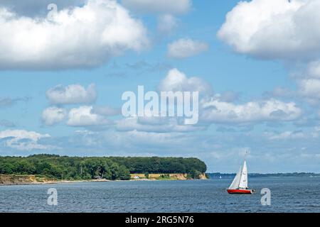 Sailing boat, coast near Broager, Syddanmark, Denmark Stock Photo - Alamy