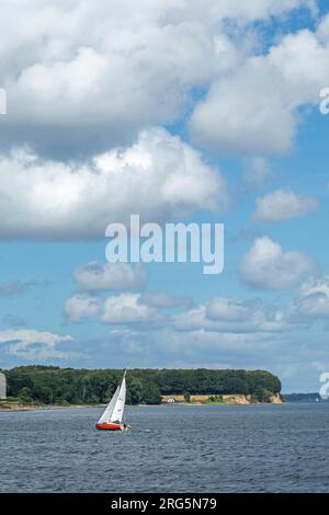 Sailing boat, coast near Broager, Syddanmark, Denmark Stock Photo - Alamy