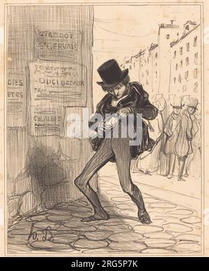 This 1839 lithograph by Honoré Daumier, Volé! Rue vide-gousset, shows ...